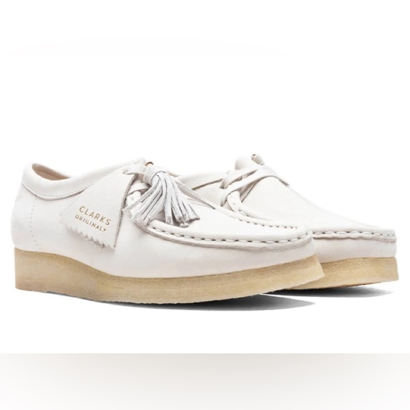 Clarks | Shoes | Clarks Originals White Suede Wallabee Low 6556 | Poshmark